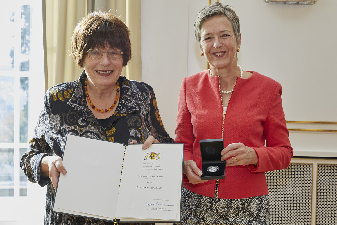 Bilder: Staufermedaille an Irene Flückiger Sutter: Ministerium für ...